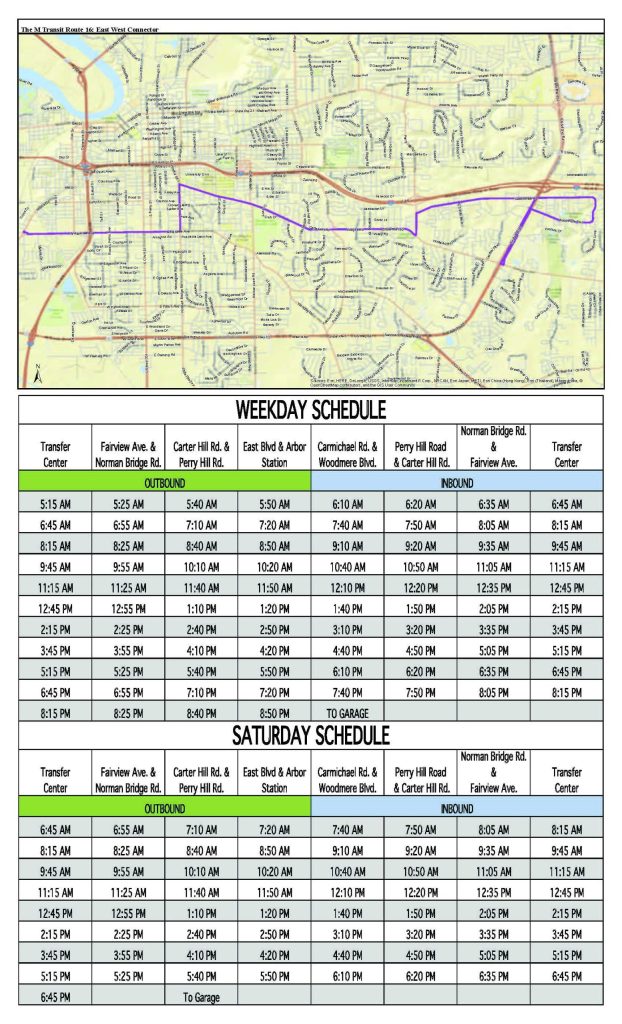 Route 16 East-West Connector – Montgomery Transit – The M